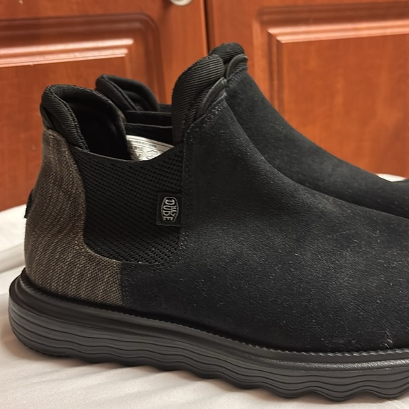 Hey Dude | Shoes | Hey Dude Branson Ankle Boots Black Suede Slip On ...